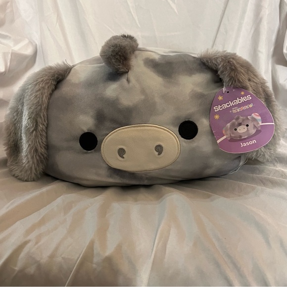 Squishmallows | Toys | 2 Jason Gray Donkey Stackable Squishmallow ...